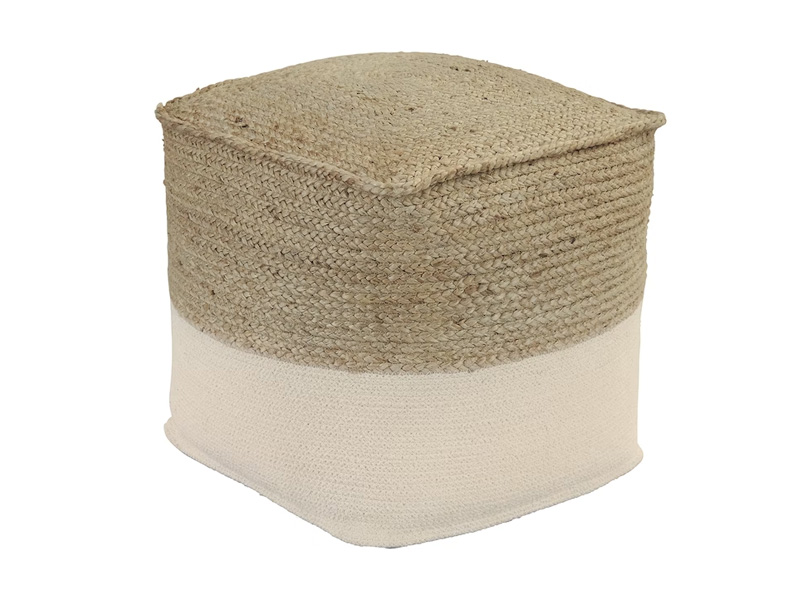 Signature Design by Ashley A1000831 Sweed Valley Pouf Natural/Whit
